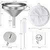 Amazon.com: KALAVE Premium Stainless Steel Funnel, 5 Inch Food Grade ...