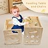 Amazon.com: Satisure Montessori Weaning Table and Chair Set, Wooden ...