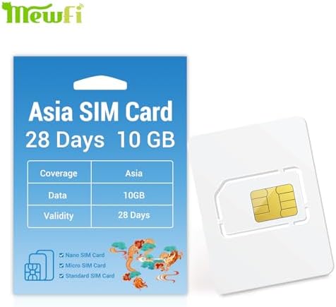 Amazon.com: Asia SIM Card 28 Days 10 GB for Thailand, Singapore ...
