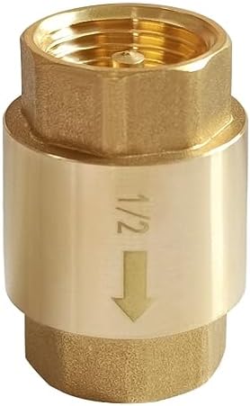 Amazon.com: 1/2'' NPT Brass In-Line Spring Vertical Check Valve Copper ...