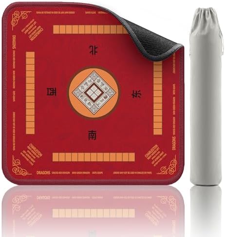 Amazon.com: 2F22E Mahjong Mat with Rules Card, Noise Reduction Non-Slip ...