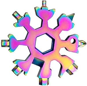 Amazon.com: 1pcs 18in1 Snowflake Spanner Keyring Hex Multifunction ...