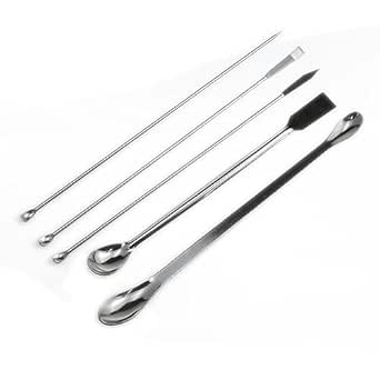 Meuey Lyot 1 Set Stainless Steel Micro Lab Sampling Scoop Spatulas ...