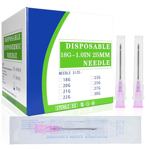 Snapklik.com : 100 Pack 18 Gauge 1 Inch Needle