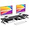 Amazon.com: ErgoFocus Dual Monitor Stand Riser, Large Wood Monitor ...
