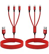 Amazon.com: Multi Charging Cable(2Pack 4FT), 3 in 1 Charging Cable ...