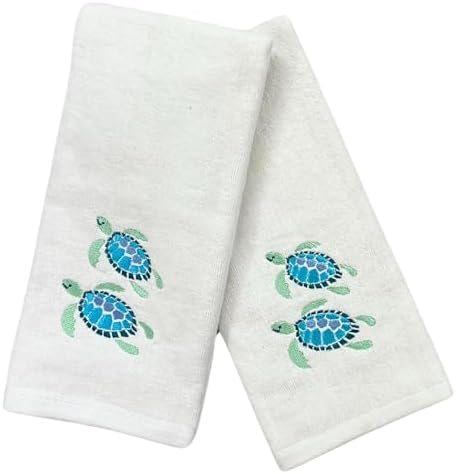 Amazon.com: ZOCHOTEN Aqua Blue Sea Turtle 3-Piece Set Towel Bathroom ...
