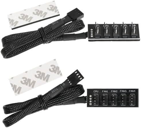 Amazon.com: FOXTIP 4-Pin PWM PC Case Fan Hub (2-Pack) - Power Supply ...