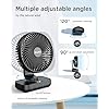 Amazon.com: EasyAcc Small Oscillating Fan - 4000mAh, 5-23 Working Time ...