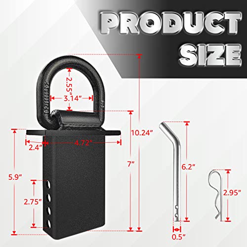 Snapklik.com : VONLX Stake Pocket D Rings 4Pcs 18000lbs Heavy Duty ...