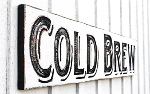 Amazon.com: Cold Brew Sign | Carved in a 48"x10" Solid Wood Board ...