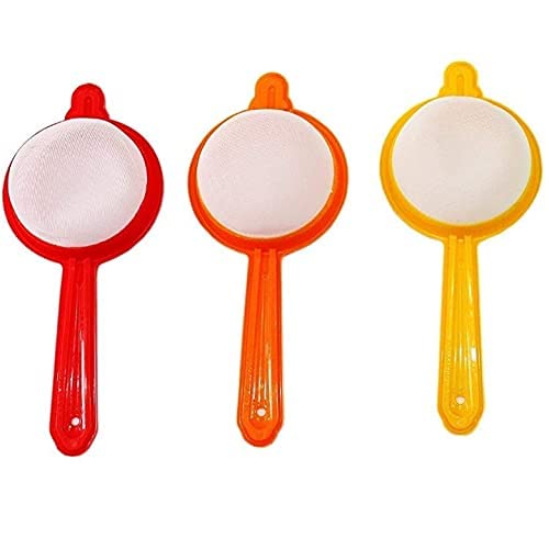 Bright Metal Multicolor Plastic Chai Chalni Tea Strainer (Standard Size ...
