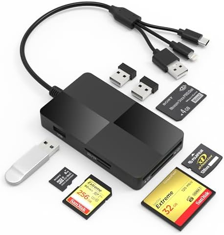 Amazon.com: USB C USB3.0 Multi Card Reader Hub, SD/XD/TF/CF/MS Card ...