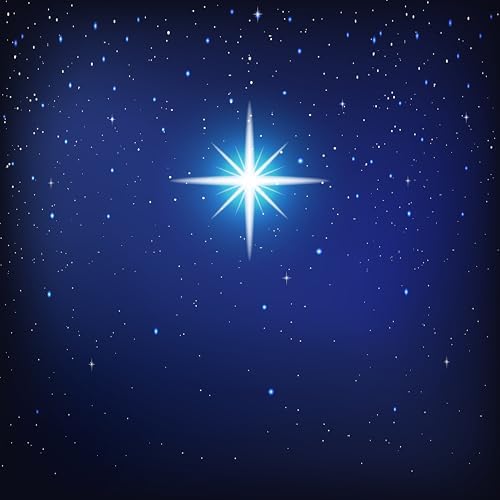 Amazon.com : BELECO 10x10ft Fabric Star Night Backdrop Holy Christmas ...