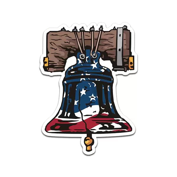 Amazon.com - Liberty Bell American Flag -Sticker -Vinyl -Decal for car ...