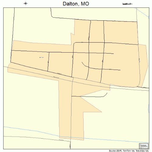 Large Street & Road Map of Dalton, Missouri MO - Printed poster size ...