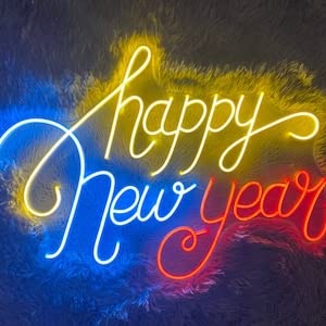 Happy New Year Neon Sign, Happy New Year Led Sign, Custom Neon Sign ...