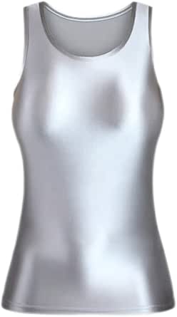 Amazon.co.jp: MJINM レディース超光沢ノースリーブレオタード 伸縮性 極薄素材 激密着 目立つレースクイーン パーティー ...