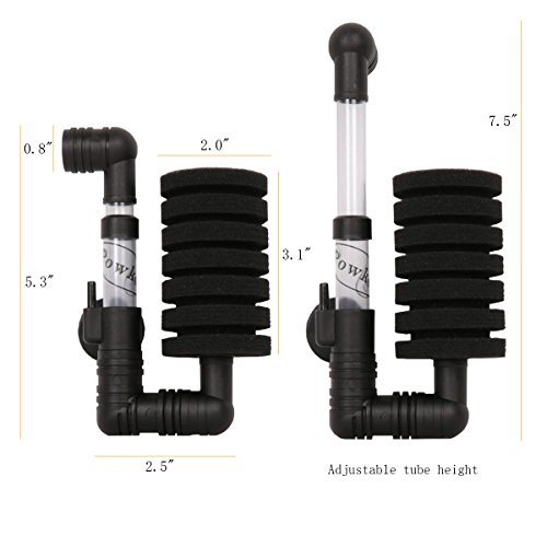 Snapklik.com : Small Sponge Filter Aquarium Air Filter For 1 To 5 ...
