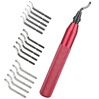 ASelected Hand Deburring Tool with 15 PCS High Speed Steel Blades, 360 ...