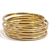 Amazon.com: Pure Hands Handmade Brass Pipe Bangle Set – Floral Embossed ...