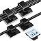 Amazon.com: TEZOP 100 PCS Adhesive Cable Clips Black (50 Small & 50 ...