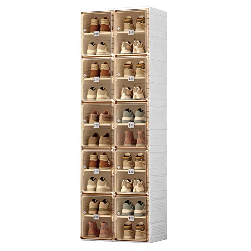 ANTBOX Shoe Organizer Storage Box, Portable Folding Shoe Rack for ...