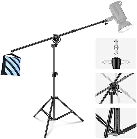 SMALLRIG Aluminum Light Stand 110"/9.2ft/280cm, Adjustable Photography ...