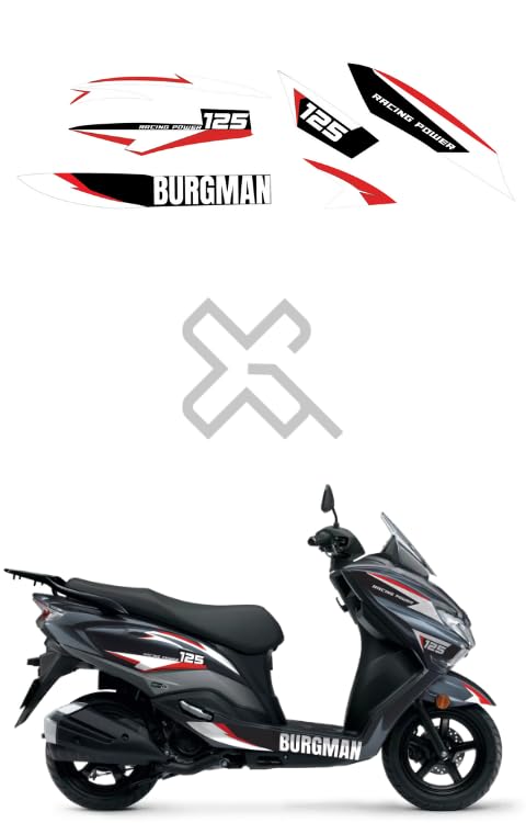 Grayfixx Racing Power Edition Sticker for Burgman Street 125 | Printed ...
