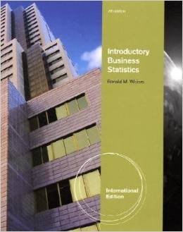 Introductory Business Statistics 7th Edition ISBN-10: 1111058857 ISBN ...