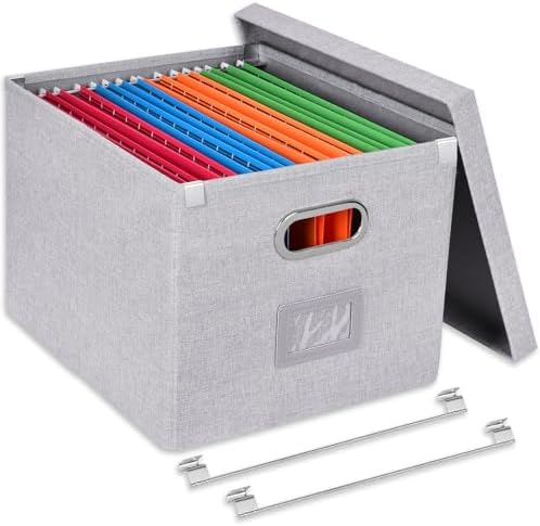 Umtiti A4-Size File Organizer Box with Lid, Letter Size, File Folder ...