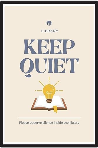 Allen Turtle Library Keep Quiet Unframed Wall Décor Poster (12 X 18 ...
