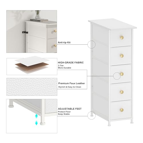 Snapklik.com : GiftGo Narrow Dresser Cabinet Vertical Slim Dresser ...