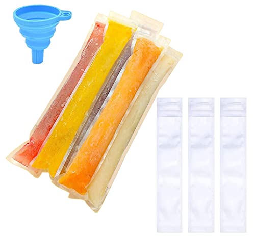 120Pcs Disposable Ice Popsicle Mold Bgas Freezer Tubes with Zip Seals ...