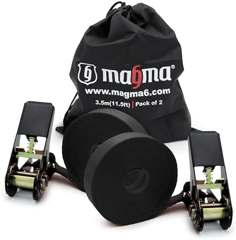 MAGMA 2 x Ratchet Strap for Roof Racks and Trailers | Adjustable Length ...