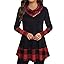 Cowl Neck Tunics Long Sleeve Patchwork Form Fitting Casual A-Line Top ...