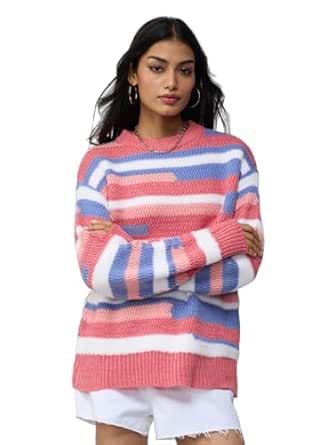 Buy The Souled Store Textured Sweater: Heather Women and Girls Full ...