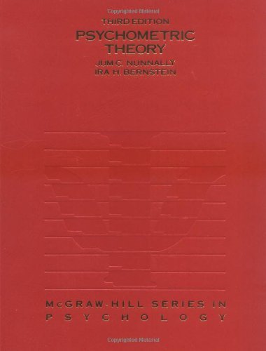Psychometric Theory: 3rd (Third) edition: 8580000475593: Amazon.com: Books