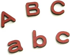 Amazon.co.jp: Wooden Alphabet Cutout Letter 2cm (Thickness 6mm) Round ...