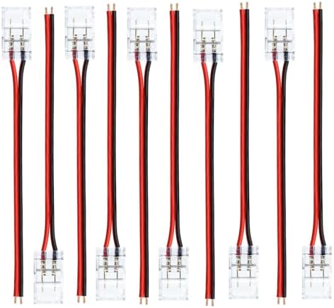 LightingWill LED Connectors 2Pin 8mm, 10 PCS DC Female Plug Connector ...