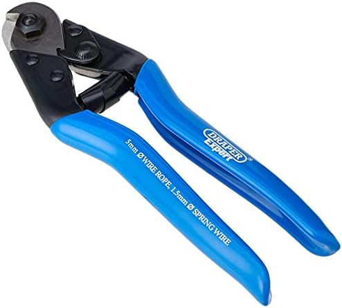 Draper Expert 190mm Wire Rope Cutter 5mm Max | 1.5mm Max Cutting Spring ...