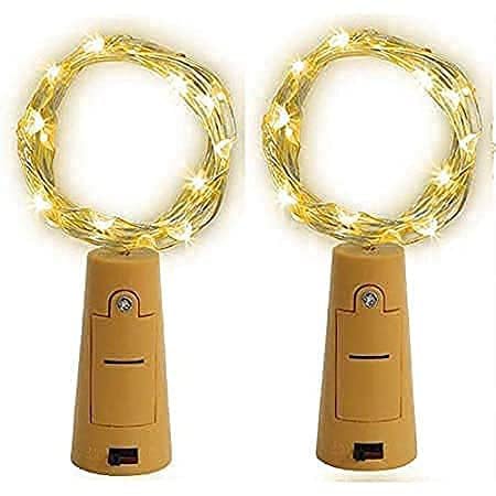 Buy WHITERAY 20 Led Cork Light Bottel Copper Wire, Battery Operated ...