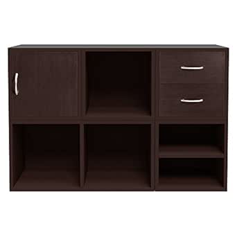 Foremost 340009 Modular 5-in-1 Shelf Cube Storage System, Espresso ...