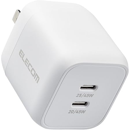 Amazon | エレコム 充電器 Type-C 3ポート USB-C×2 USB-A×1 65W USB PD対応 PPS対応 折りたたみ式プラグ GaN採用 【 iPhone/iPad ...