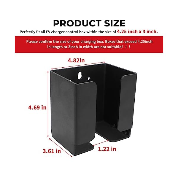 Alpha Rider EV Charger Holder Wall Mount Kit, Upgraded EV Charging Box ...