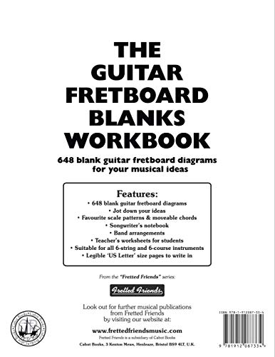 Snapklik.com : The Guitar Fretboard Blanks Workbook: 648 Blank Guitar ...