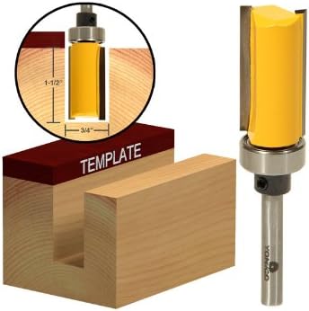 YONICO Router Bits Pattern Bit Flush Trim 3/4-Inch Diameter 1/4-Inch ...