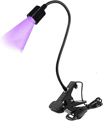 Meitawilltion 3W UV LED Desk Light,Flexible Gooseneck and Clamp Mini Desk Light with Switch ...