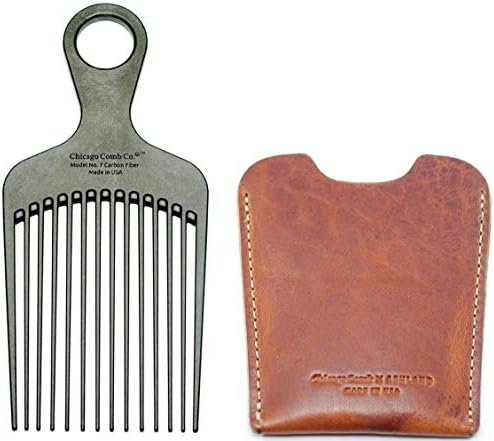 Amazon.com : Chicago Comb Model 12 Carbon Fiber, XL Wide-Tooth Pick ...