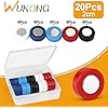 Wukong 20 Pack Round Fridge Magnets, 5 Colors Whiteboard Magnets ...